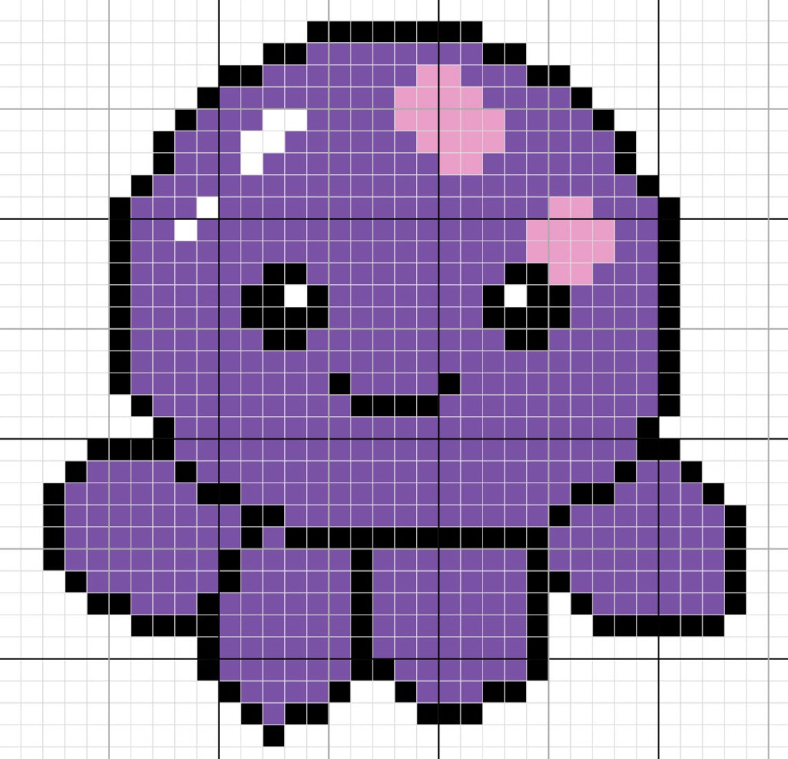 Cartoon Octopus Cross Stitch Pattern PDF | Cute Cartoon Octopus | Easy ...