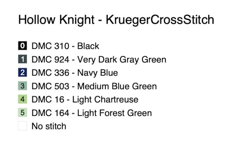 Hollow Knight Cross Stitch Pattern PDF | Cute Video Game Cross Stitch ...