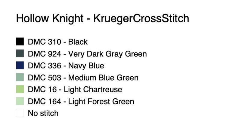 Hollow Knight Cross Stitch Pattern PDF | Cute Video Game Cross Stitch ...