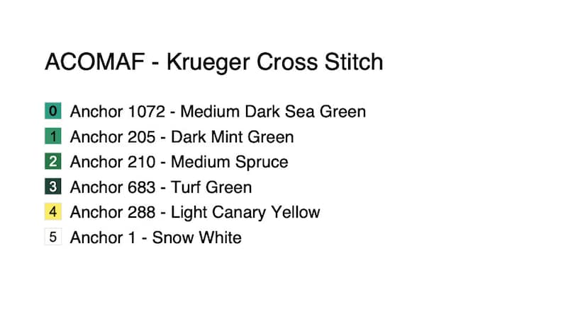 ACOMAF Book Cover Cross Stitch Pattern (PDF) - Etsy