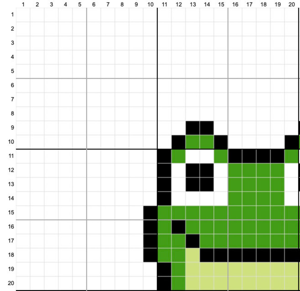 Frog Cross Stitch Pattern PDF | Frog Bookmark Cross Stitch Pattern ...
