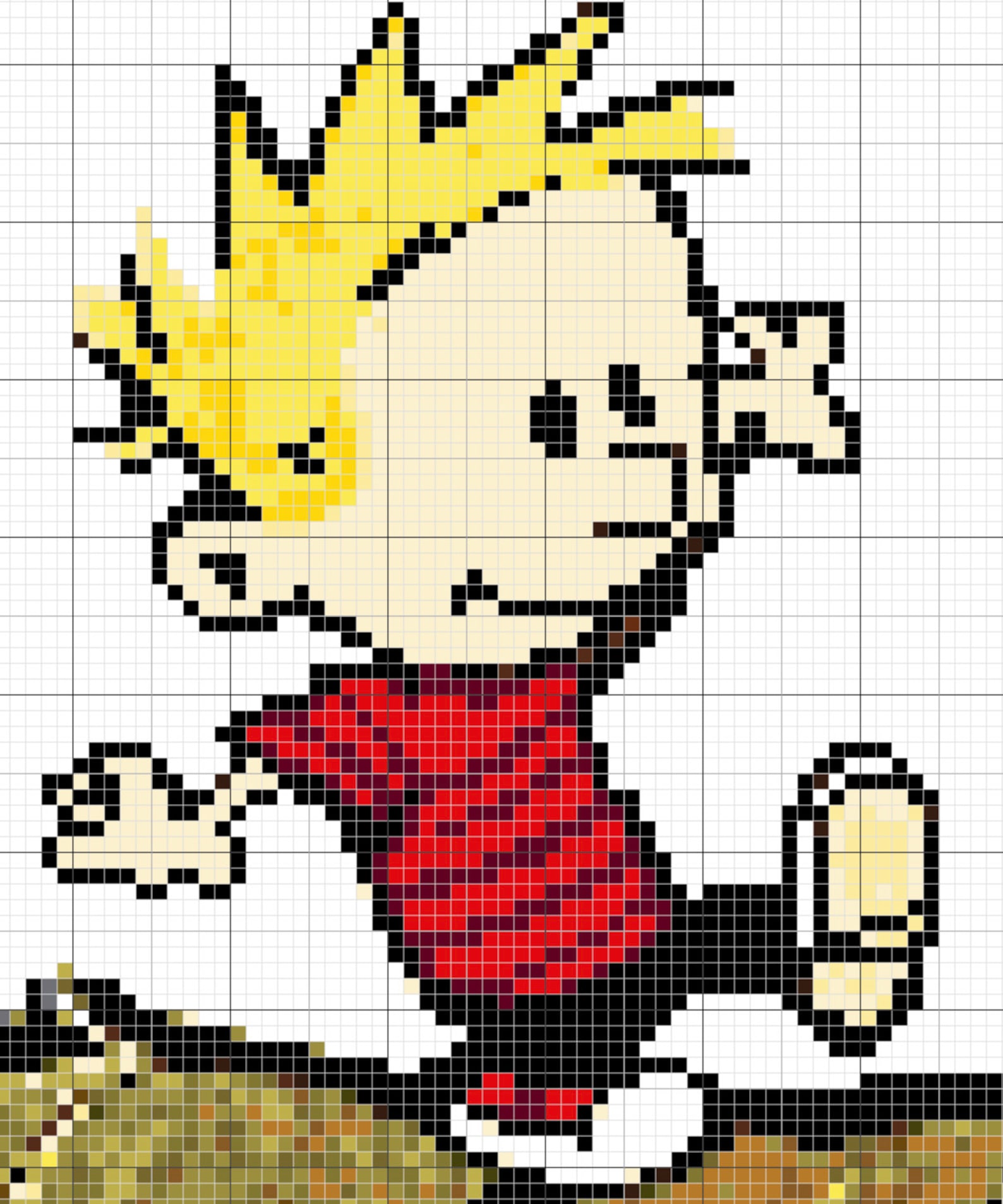 Calvin and Hobbes Cross Stitch Pattern PDF | Calvin & Hobbes Tree ...