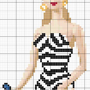Retro Barbie Cross Stitch Pattern: Realistic Vintage Design (PDF ...