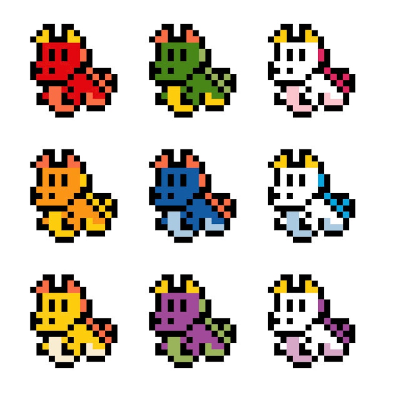 Cartoon Dragons Cross Stitch Pattern PDF | Cute Cartoon Dragon | Easy ...
