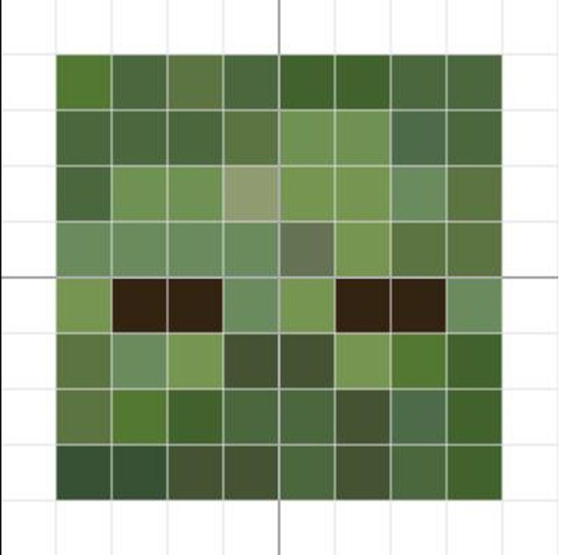 Minecraft Cross Stitch Pattern PDF | Minecraft Steve, Skeleton, Zombie ...