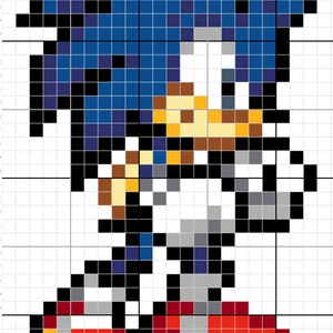 Sonic the Hedgehog Cross Stitch Pattern PDF | Sonic, Tails, Knuckles ...
