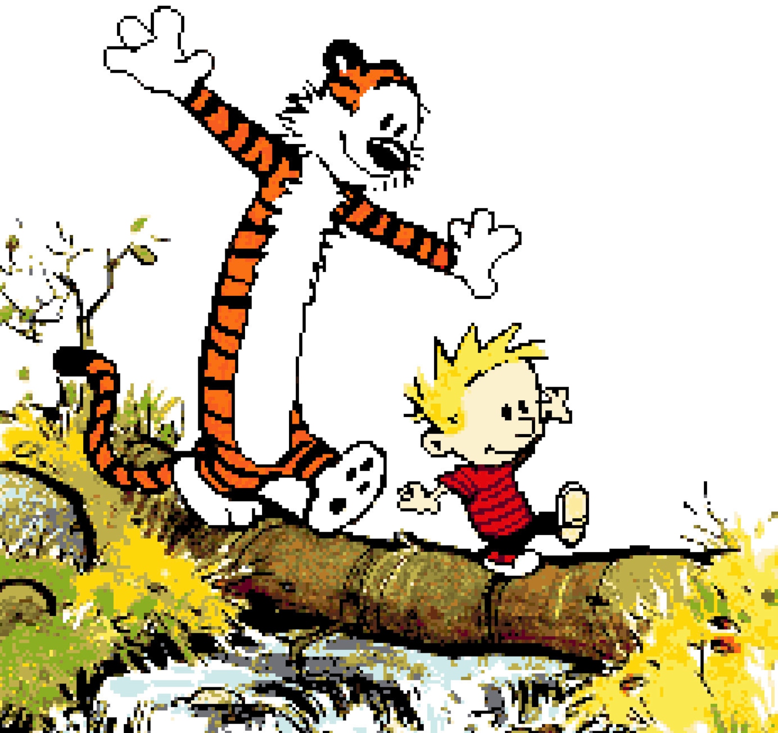 Calvin and Hobbes Cross Stitch Pattern PDF | Calvin & Hobbes Tree ...