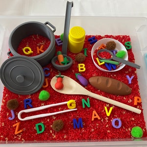 Alphabet Soup Sensory Bin - Interactive Play Kit for Kids | Educational ...