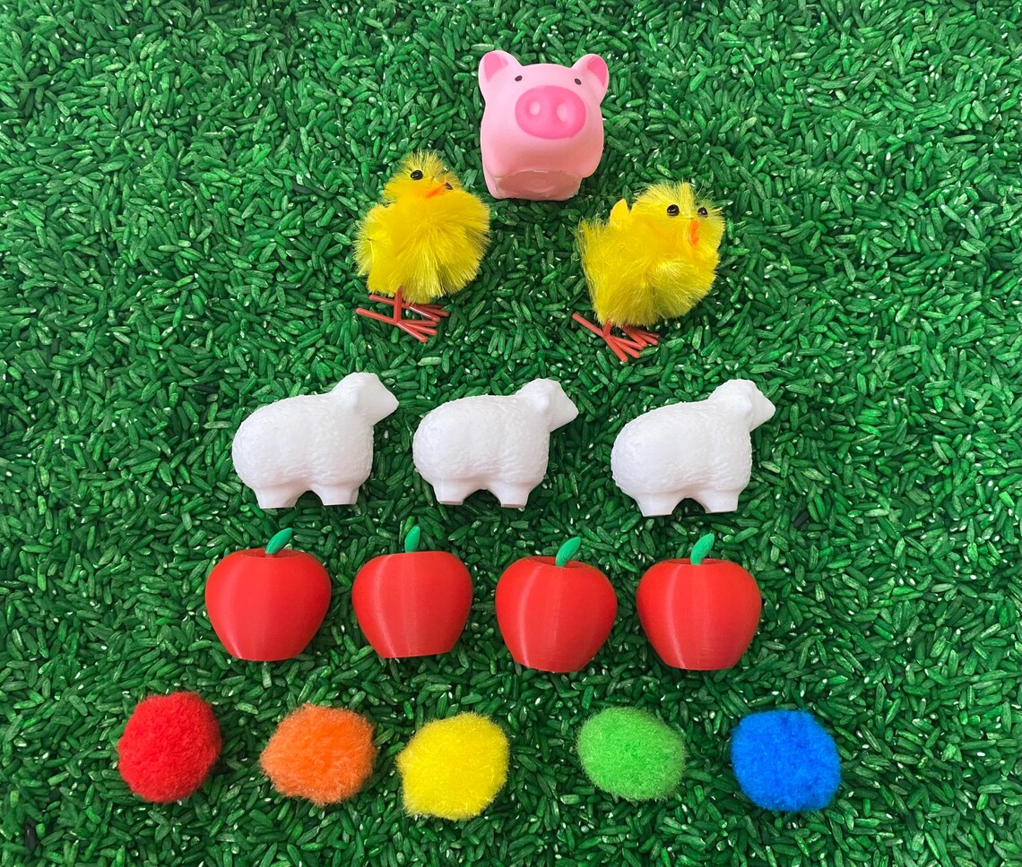 Montessori Farm Animal Counting Sensory Bin for Kids | Flisat Bin ...