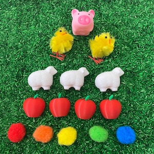Montessori Farm Animal Counting Sensory Bin for Kids | Flisat Bin ...