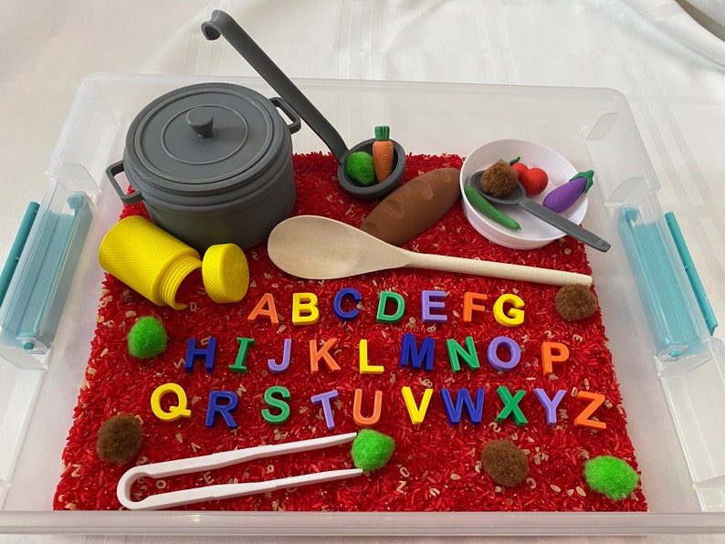 Alphabet Soup Sensory Bin - Interactive Play Kit for Kids | Educational ...