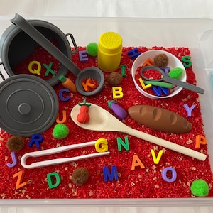 Alphabet Soup Sensory Bin - Interactive Play Kit for Kids | Educational ...
