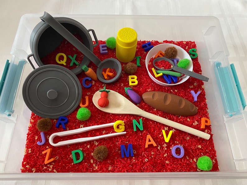 Alphabet Soup Sensory Bin - Interactive Play Kit for Kids | Educational ...