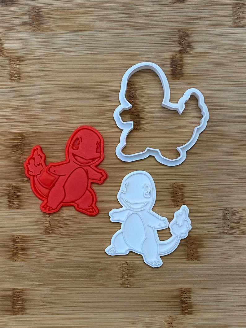 Pokemon Cookie Cutters & Stamp 4-piece Set - Pikachu, Charmander ...