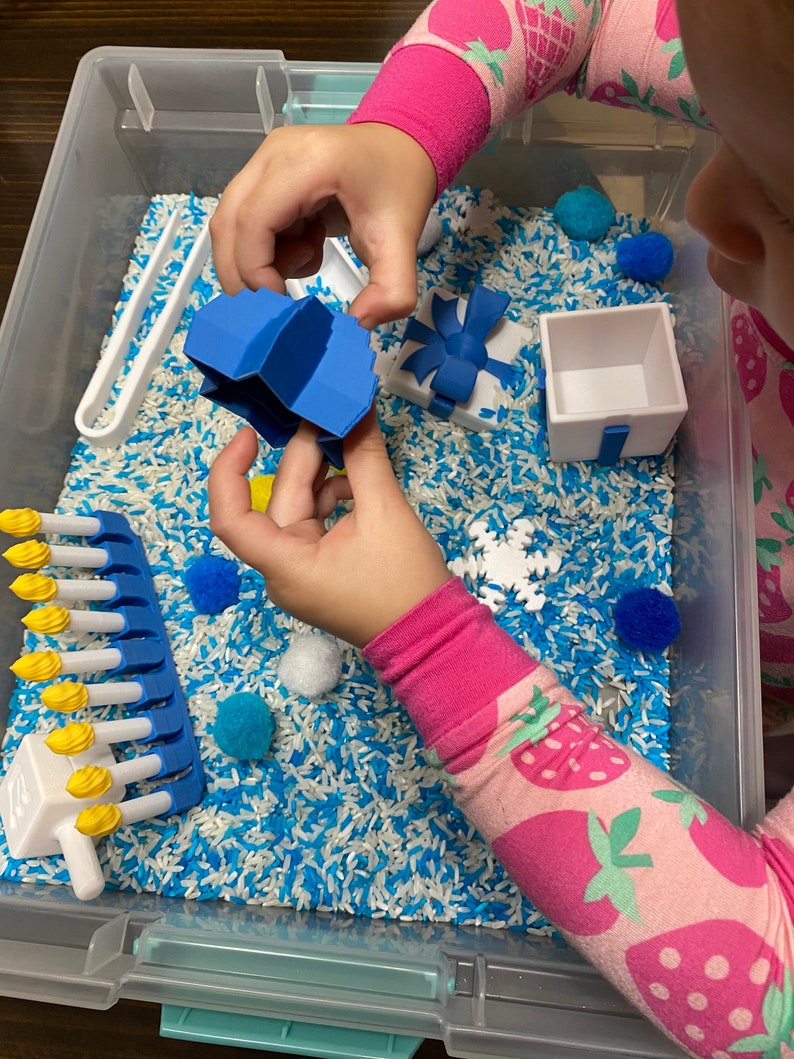 Hanukkah Sensory Bin Montessori Play Kit for Kids - Etsy
