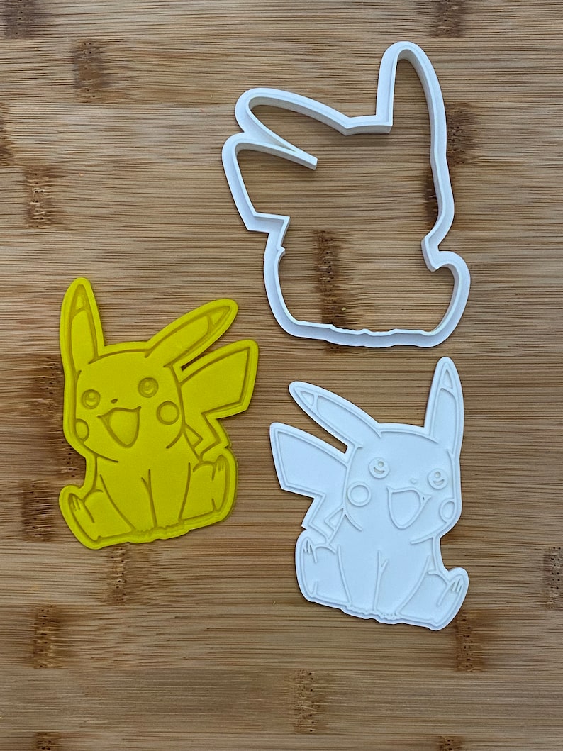 Pokemon Cookie Cutters & Stamp 4-piece Set - Pikachu, Charmander ...