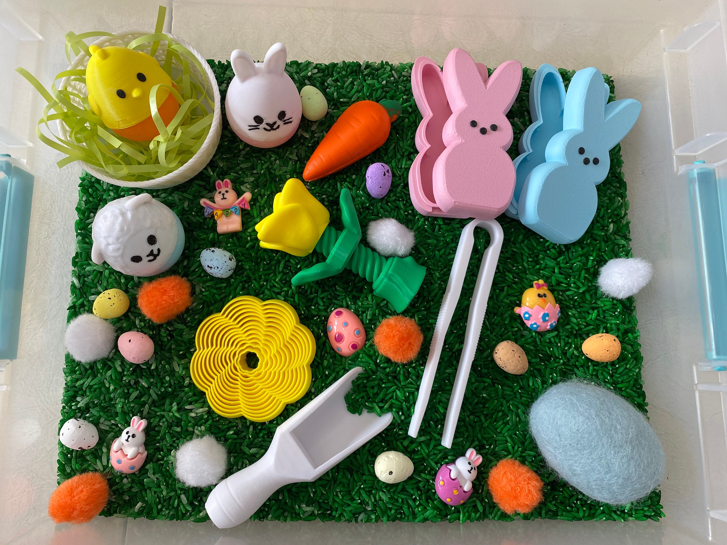 Montessori Easter Egg Hunt Sensory Bin - Interactive Play Kit for Kids ...