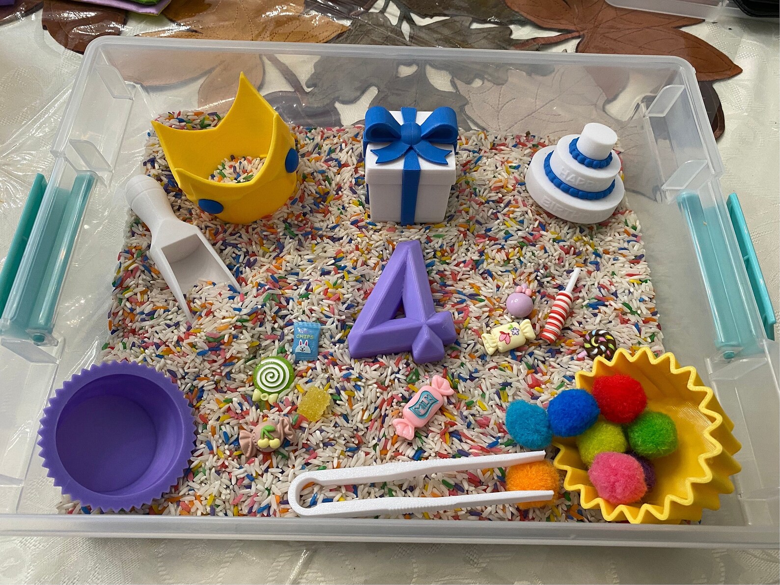Birthday Sensory Bin Montessori Birthday Play Kit for Kids - Etsy