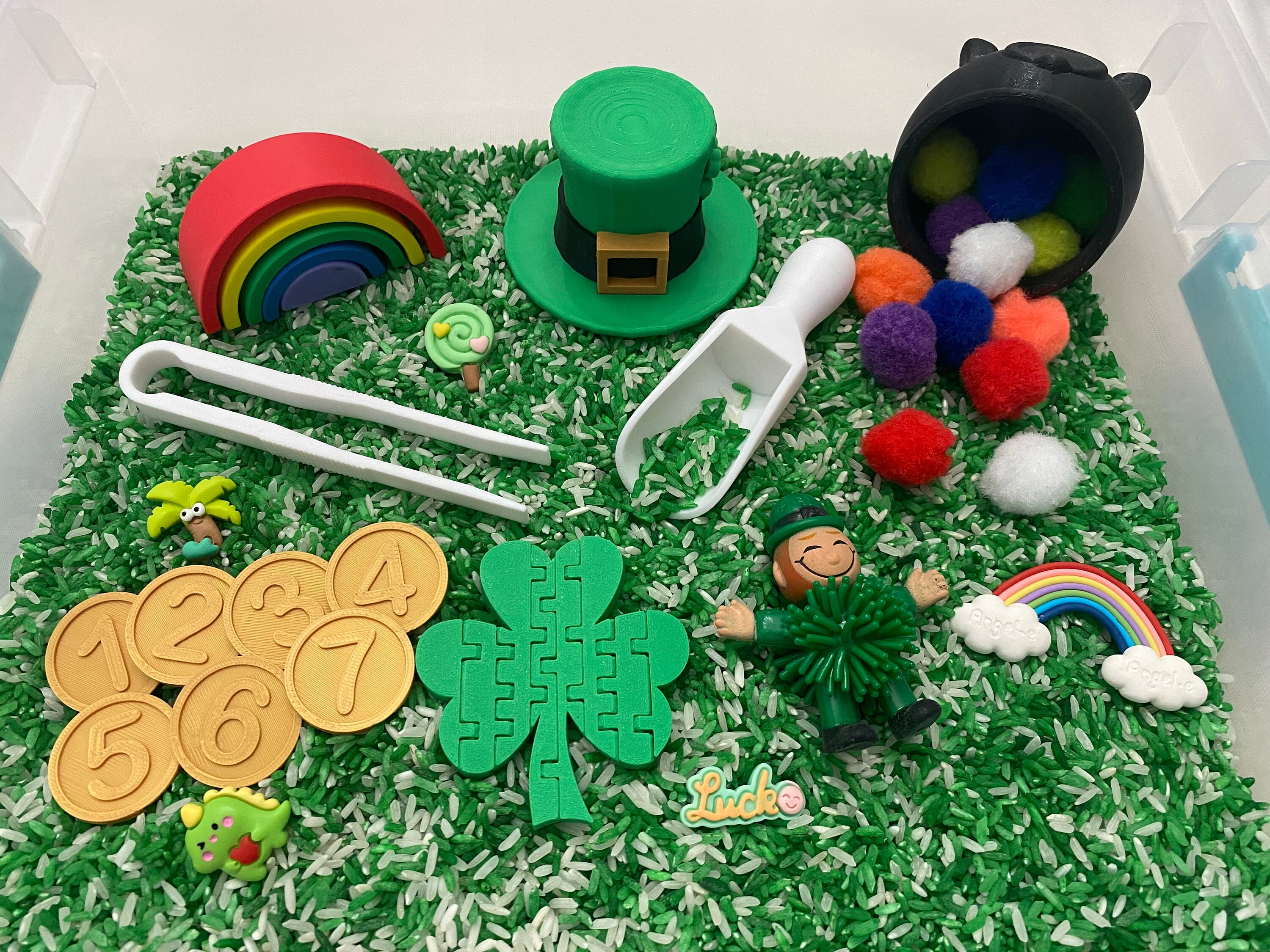 Montessori St Patrick's Day Sensory Bin - Interactive Play Kit for Kids ...