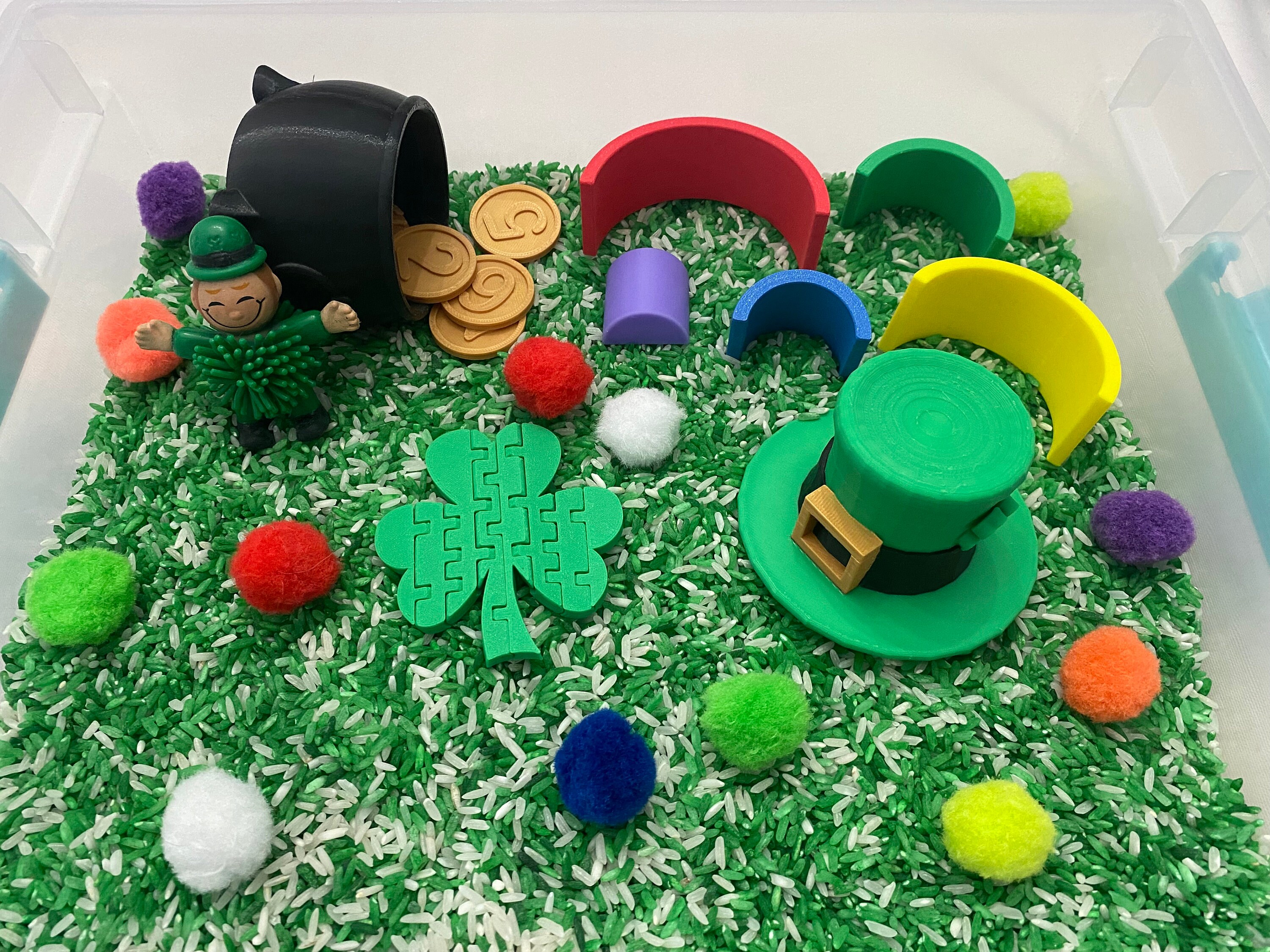 Montessori St Patrick's Day Sensory Bin - Interactive Play Kit for Kids ...