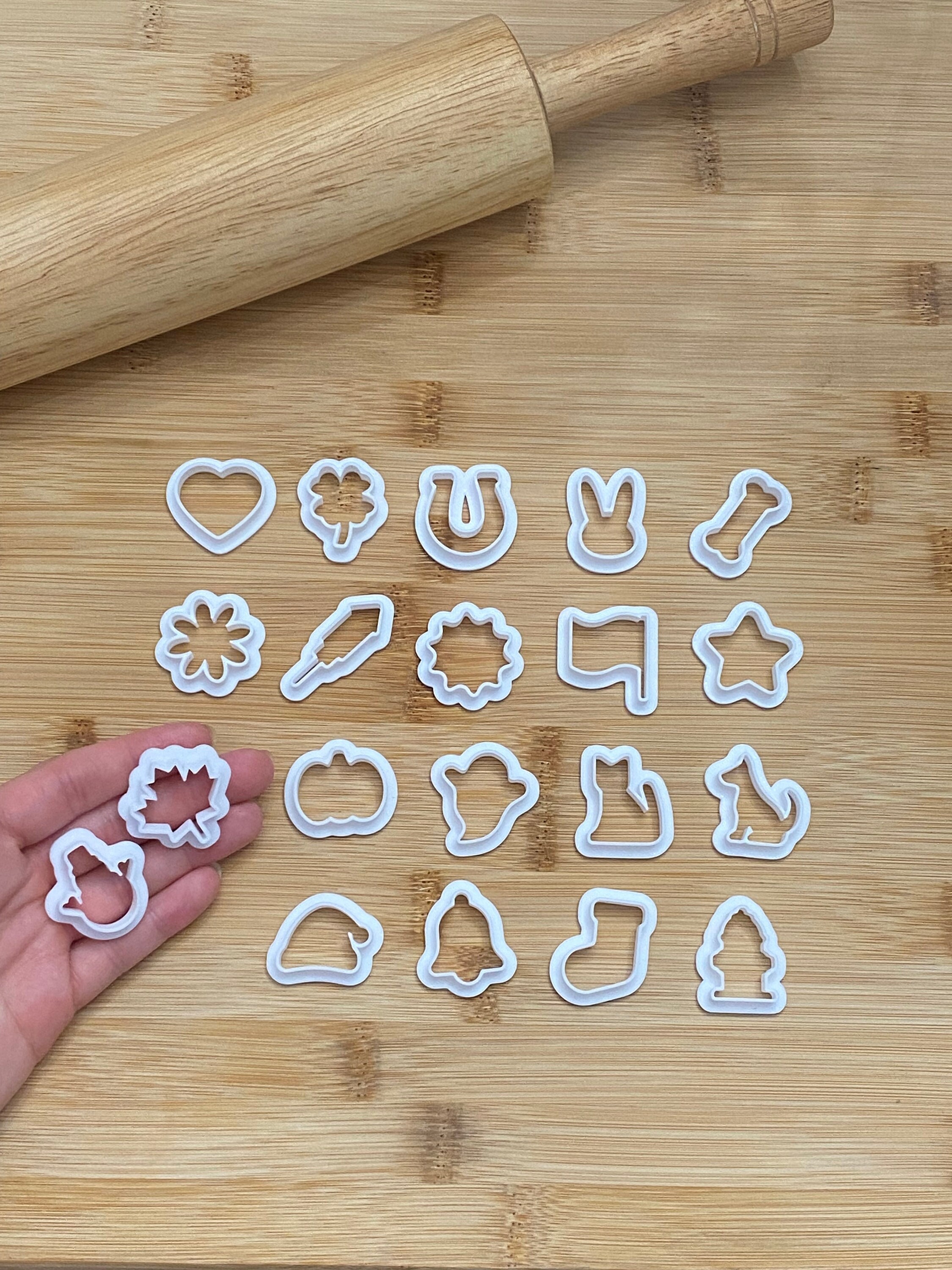 20-piece Miniature Cookie Cutters, Holiday Assortment: Festive Baking ...