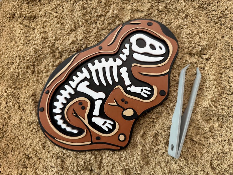 Dinosaur Fossil Puzzle - Montessori Dino Toy - Fine Motor STEM Activity ...