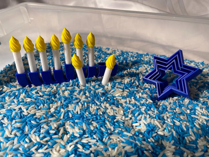 Hanukkah Sensory Bin - Montessori Play Kit for Kids | Pretend Play ...