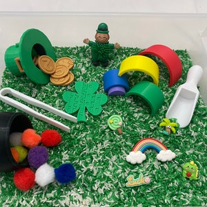 Montessori St Patrick's Day Sensory Bin - Interactive Play Kit for Kids ...