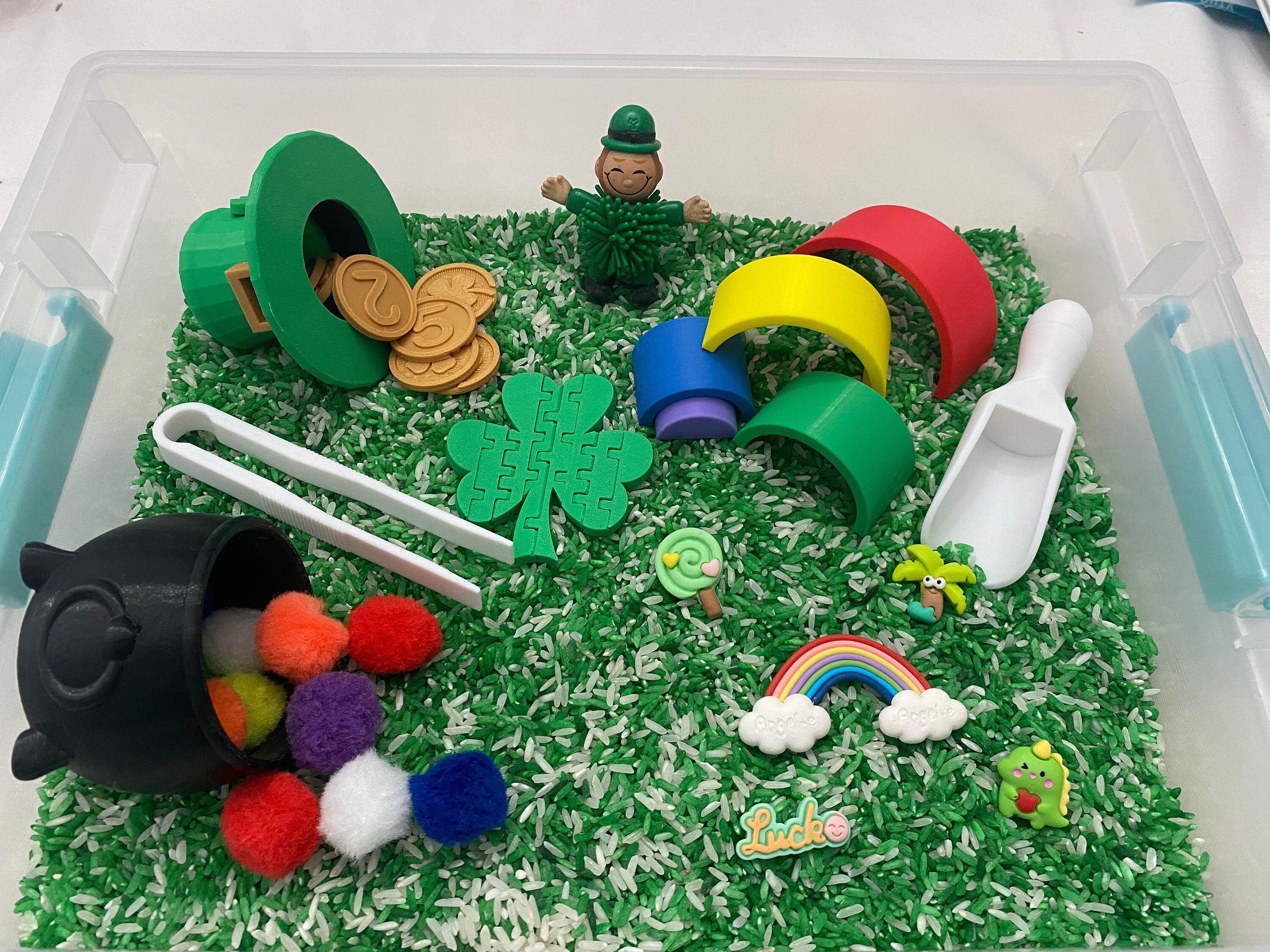 Montessori St Patrick's Day Sensory Bin - Interactive Play Kit for Kids ...