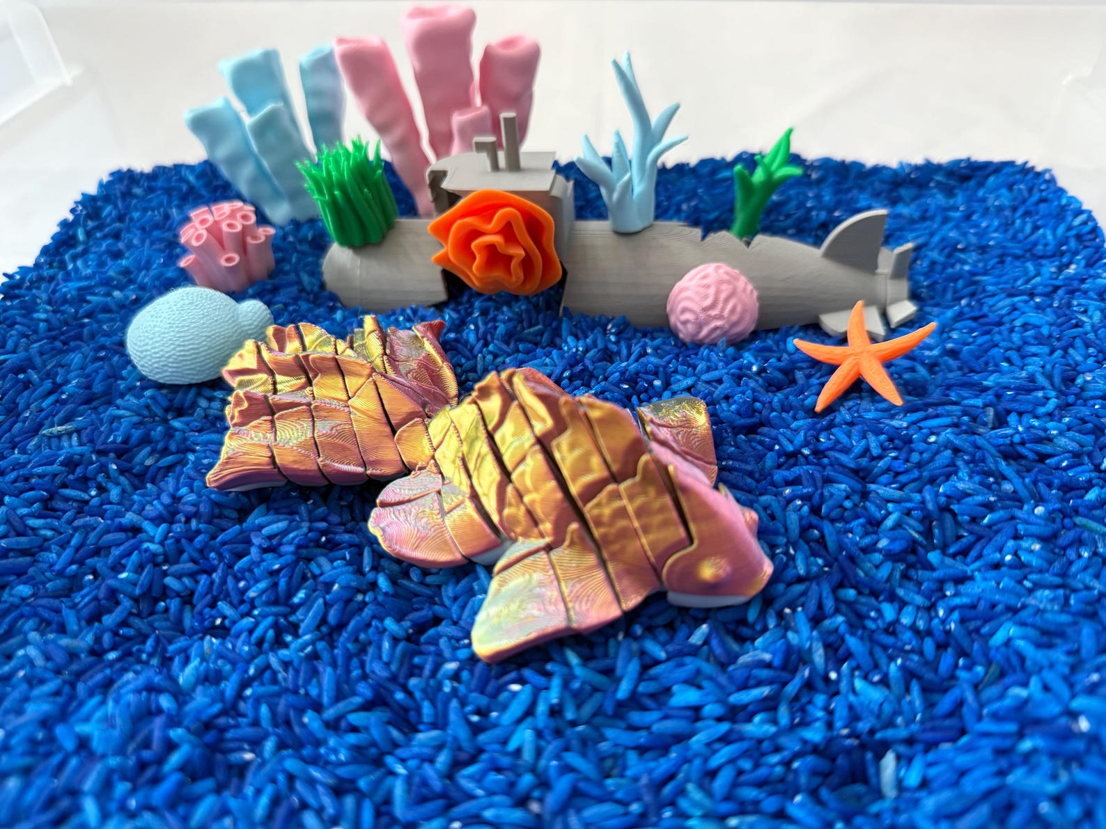 Rainbow Fish Sensory Bin - Interactive Play Kit for Kids | Educational ...