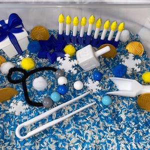 Hanukkah Sensory Bin - Montessori Play Kit for Kids | Pretend Play ...