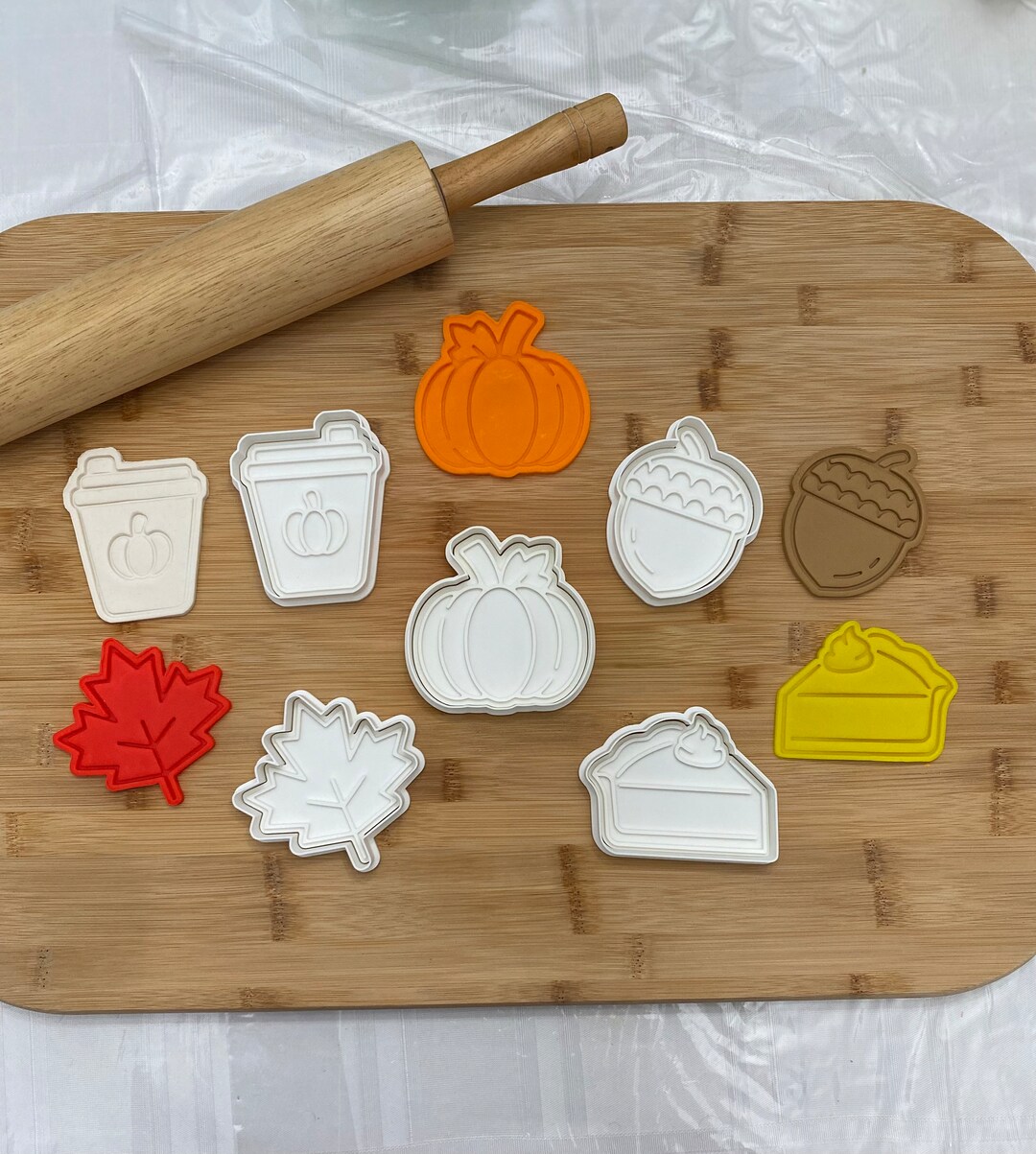 Thanksgiving and Fall Cookie Cutters & Embosser/stamp Set – Pumpkin ...