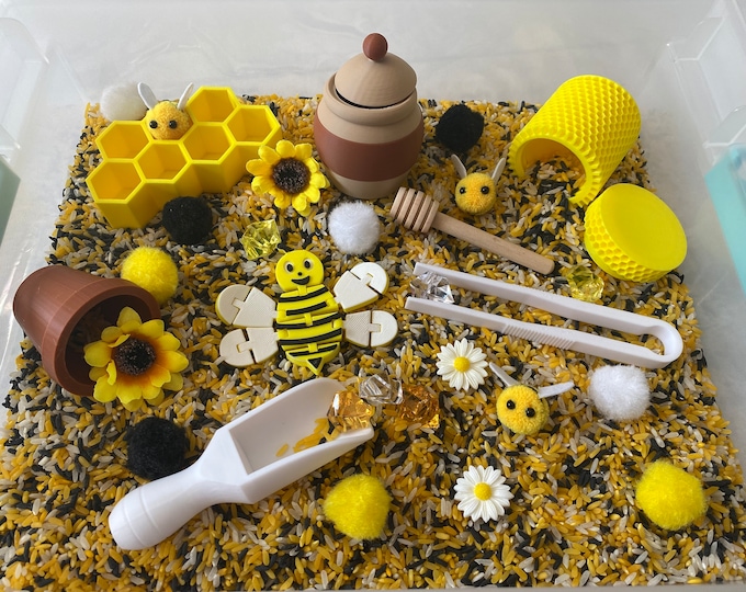 Educational Bee Themed Sensory Play Kit With Motor Skills Practice ...