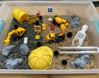 Construction Sensory Bin Play Kit Montessori Play Kit Sensory Kit ...