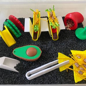 Montessori Build Your Own Taco Sensory Bin - Interactive Play Kit for ...