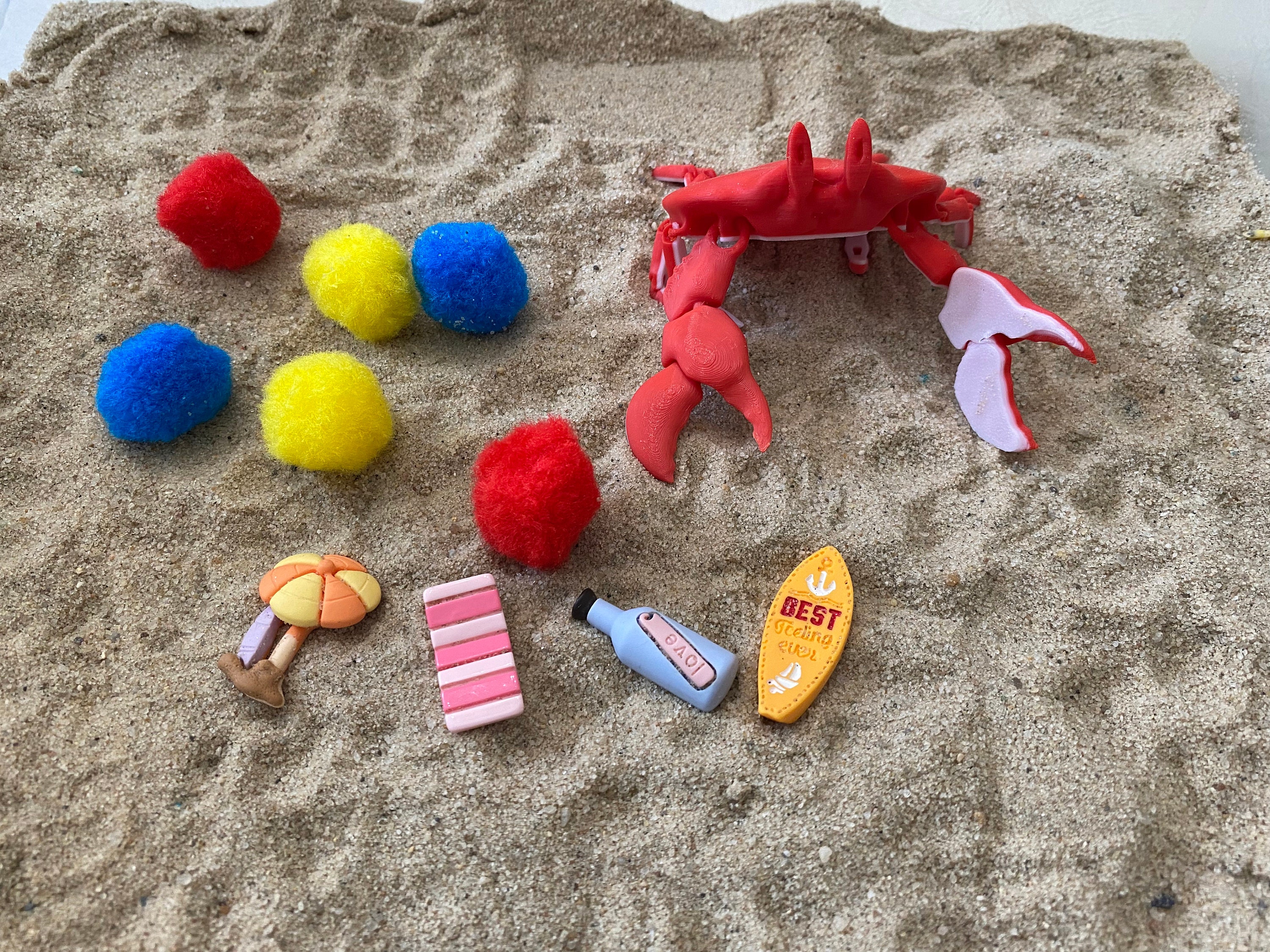 Montessori Beach Day Sensory Bin Interactive Play Kit for Kids - Etsy