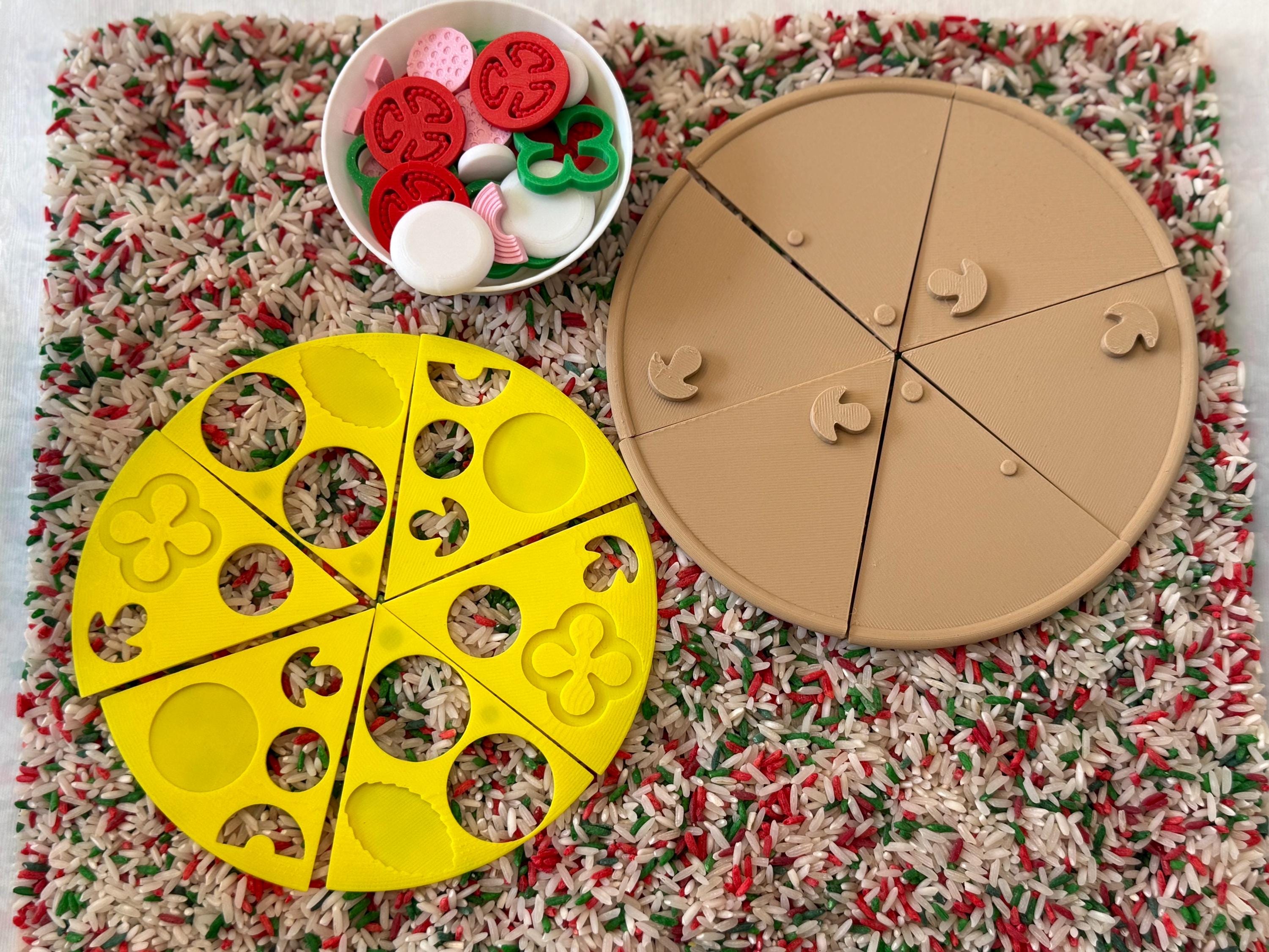 Build a Pizza Sensory Bin - Montessori Fine Motor Play Kit for Kids ...
