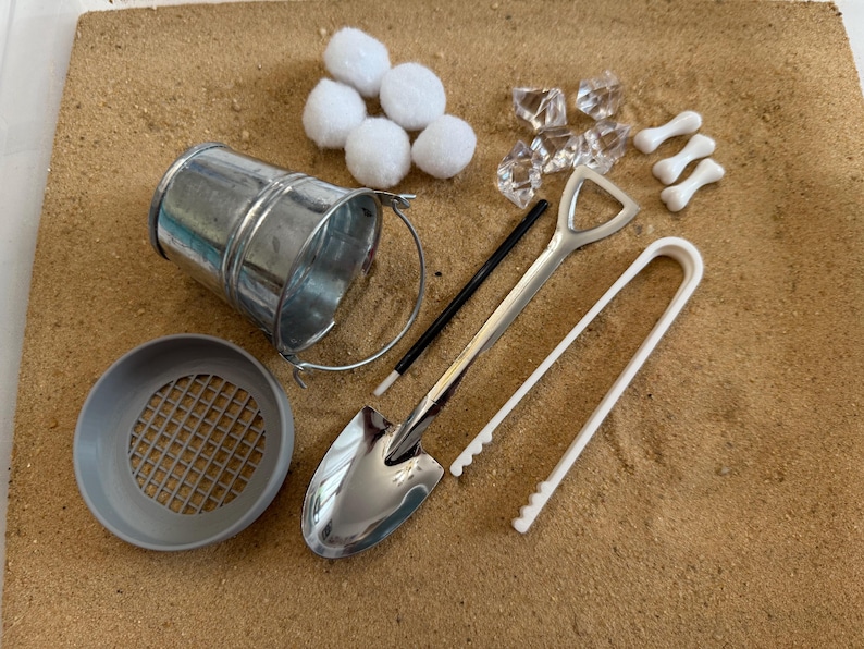 Dinosaur Fossil Dig Sensory Bin - Montessori Excavation Activity Kit ...