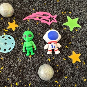 Outer Space Sensory Bin - Montessori Galaxy Play Kit | Planets, Rocket ...