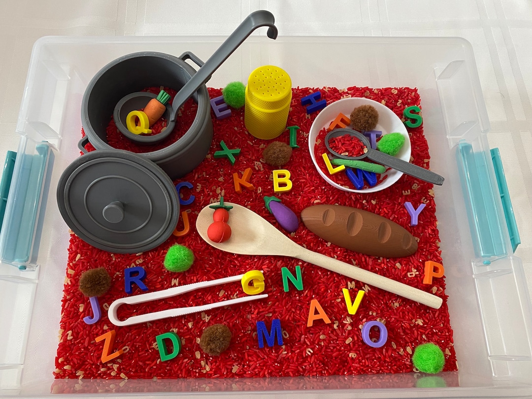 Alphabet Soup Sensory Bin - Interactive Play Kit for Kids | Educational ...