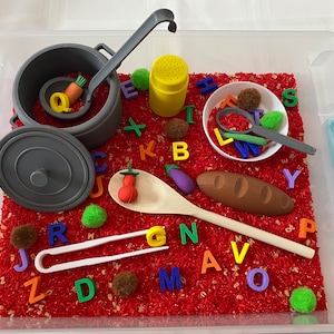 Alphabet Soup Sensory Bin - Interactive Play Kit for Kids | Educational ...