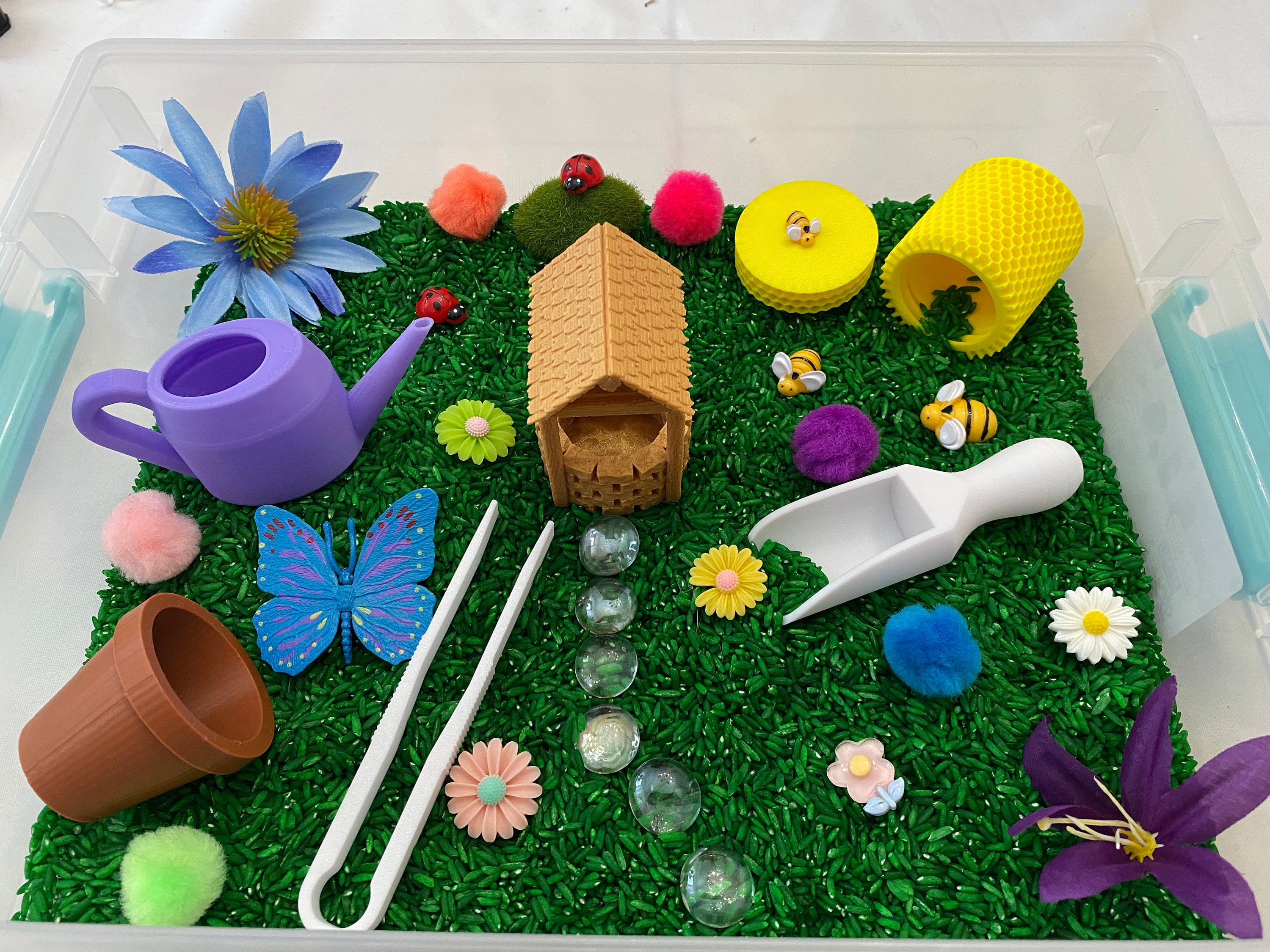 Montessori Fairy Flower Garden Sensory Bin Interactive Play Kit for ...