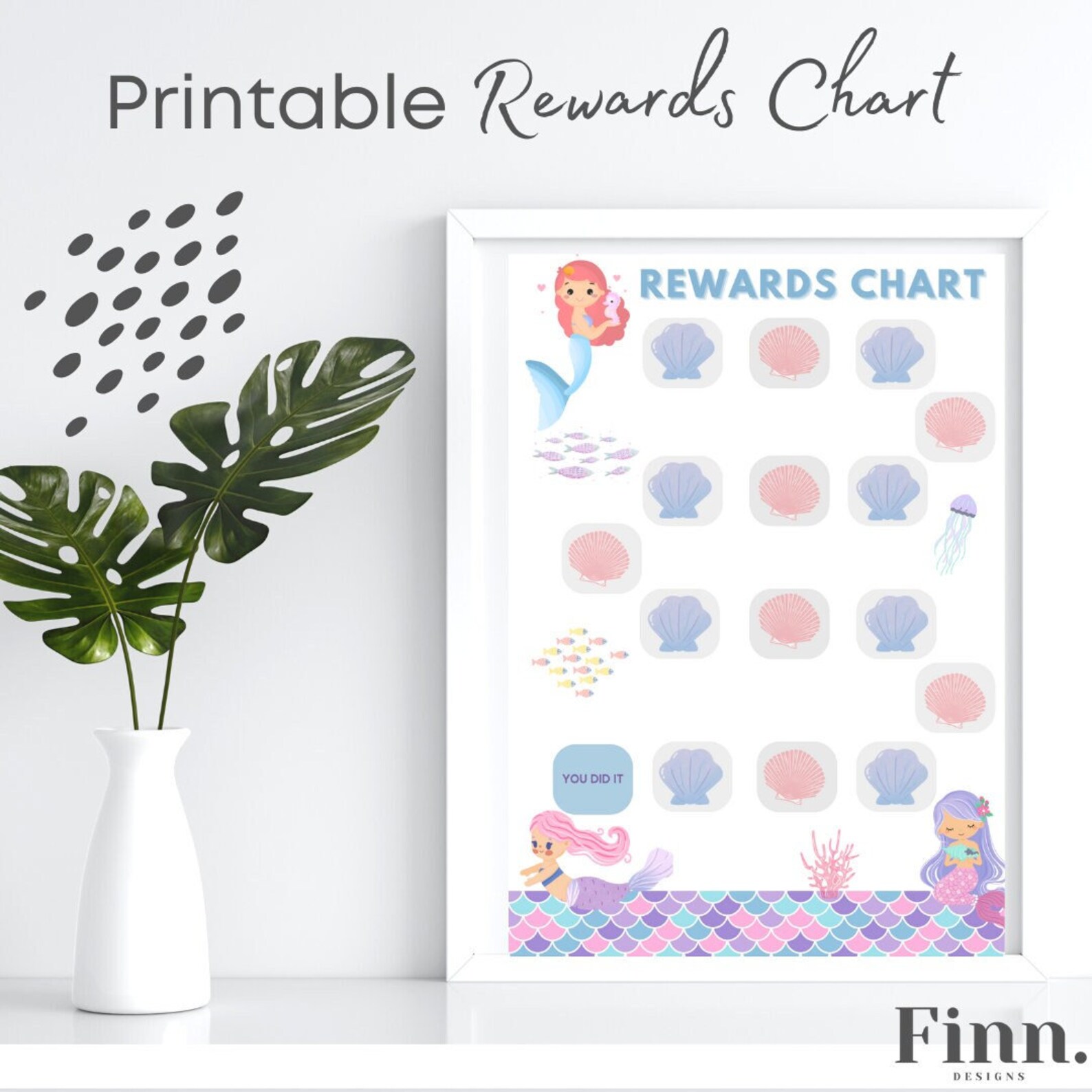 ESL REWARDS CHART for Kids Little Mermaid Potty Training - Etsy