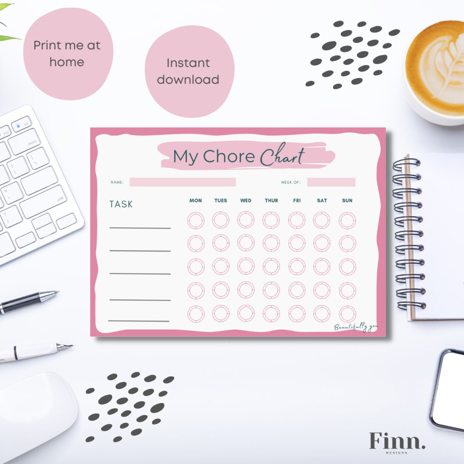 Chore Chart Printable for Kids and Adults I To-do Chart I - Etsy Australia