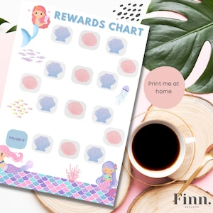 ESL REWARDS CHART for Kids Little Mermaid Potty Training - Etsy