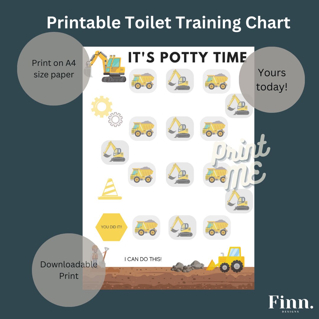 Potty Training Charts Boy Printable I Potty Training Printable - Etsy