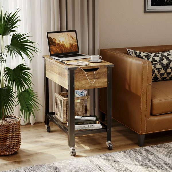 Rustic End Table - Etsy