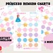 3 Printable Kids Reward Chart Princess Reward Charts for Girls Behavior ...