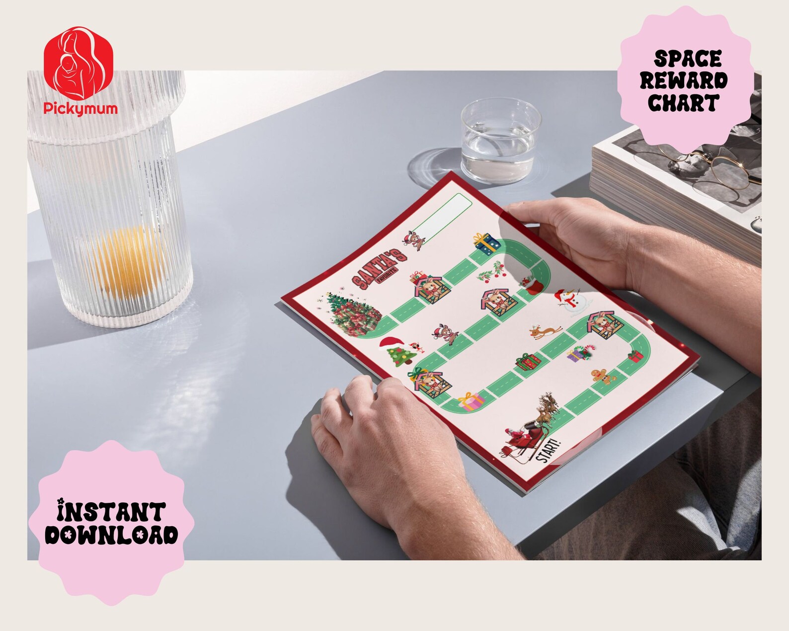 Christmas Kids Reward Charts Printable Kids Daily Activities Chart ...