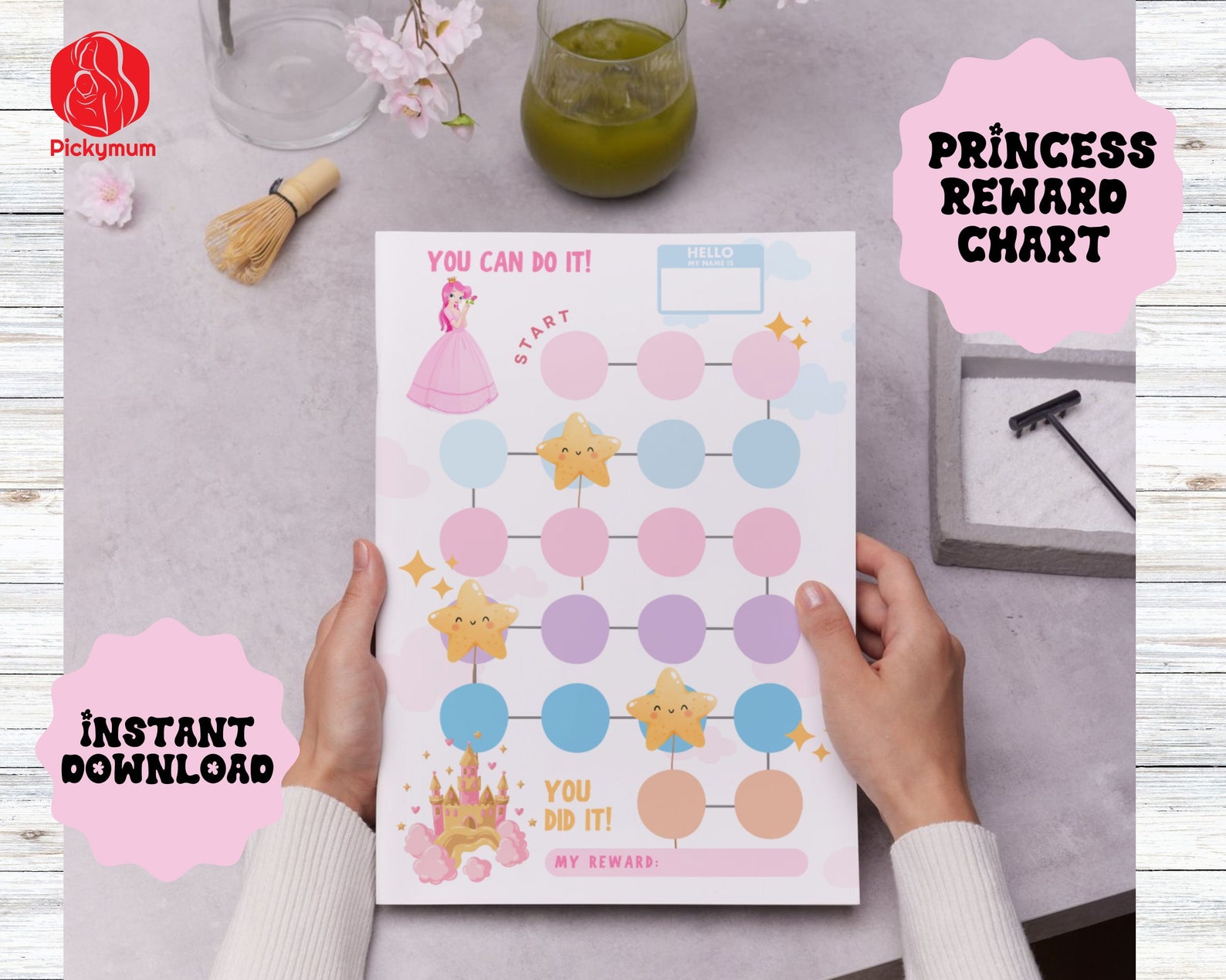 3 Printable Kids Reward Chart Princess Reward Charts for Girls Behavior ...
